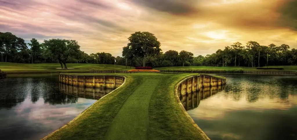 TPC Sawgrass Players Stadium Course Island Green Sunset